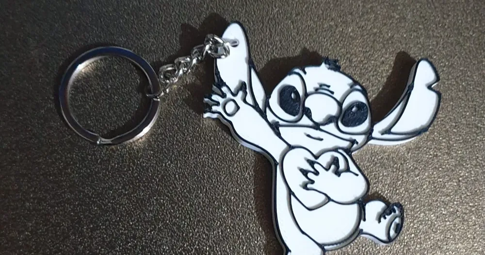 Keychain Stitch Black and White by Magic Studio 3D | Download free STL ...