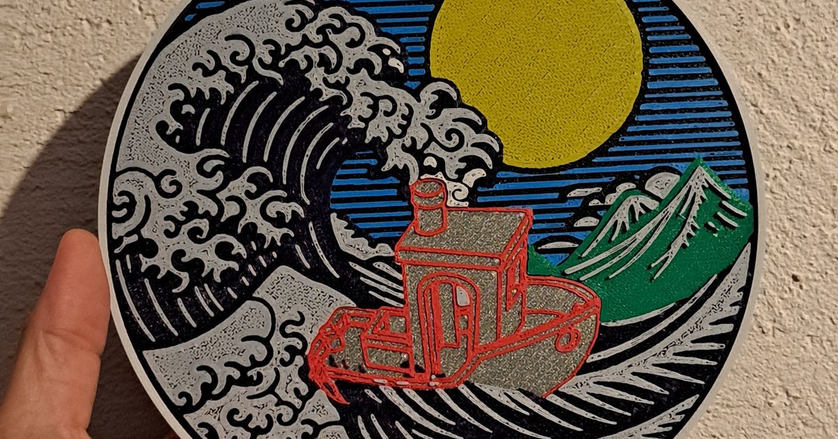 kanagawa wave benchy (no-MMU) by Naheulbeurk | Download free STL model ...