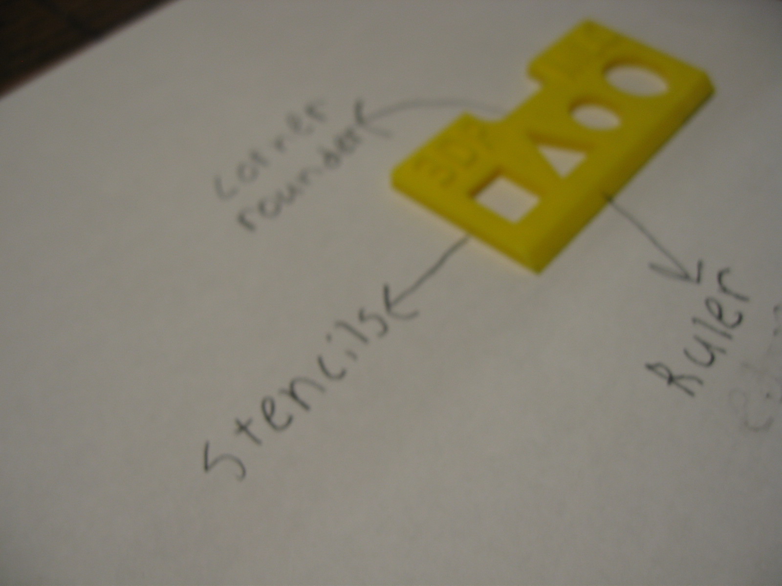 Mini ruler and stencil tool by MintonLC | Download free STL model ...