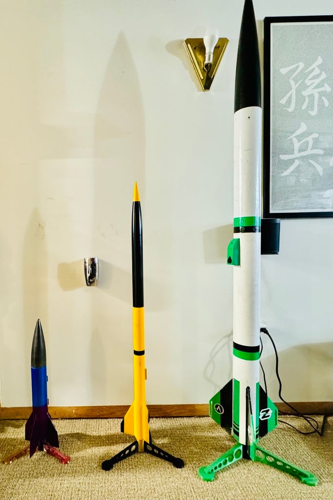 24mm, 29mm, 38mm Rocket Stands by space_chef | Download free STL model ...