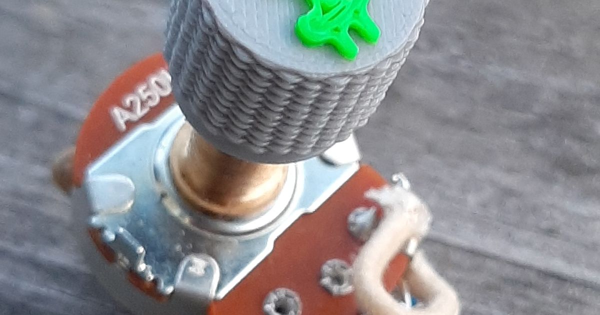 Dollar Sign knurled potentiometer knob, 6mm ID, printer knob by ...