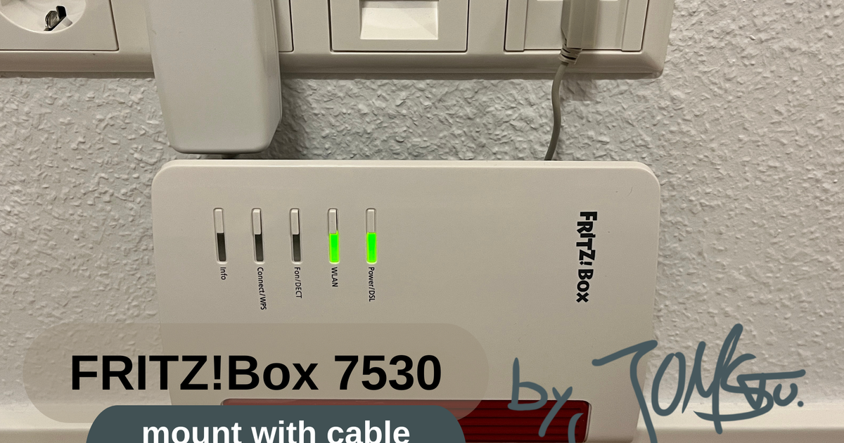 FRITZ!Box 7530 mount by Jomstu | Download free STL model | Printables.com