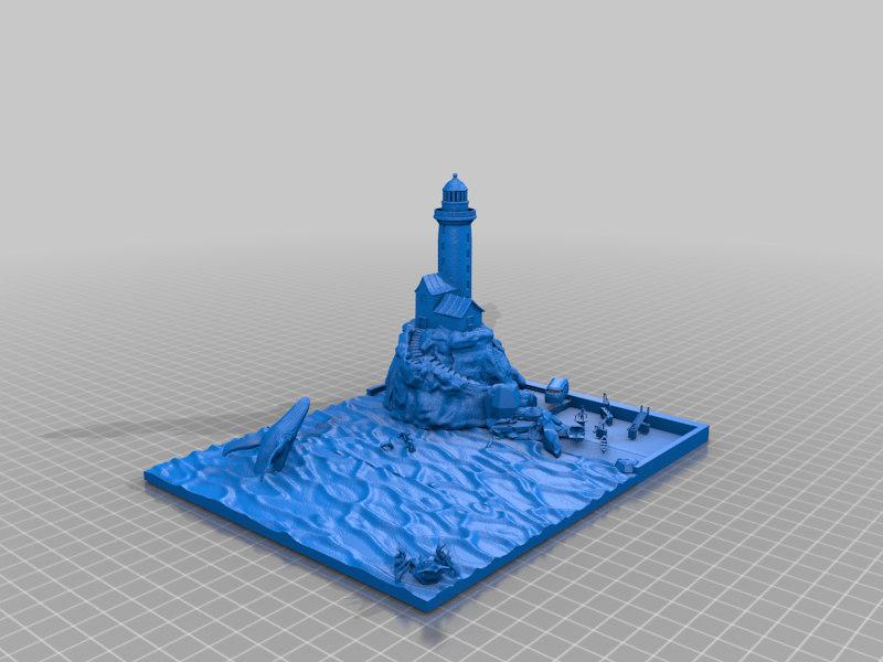 lighthouse/ beach Diorama by GoGoJon | Download free STL model ...