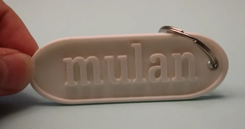 Editable name keychain by Mulan _VB | Download free STL model ...