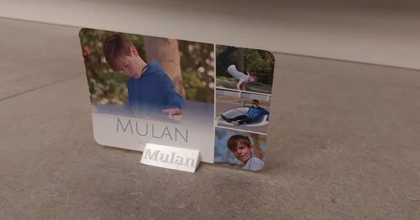 Editable name photo stand. by Mulan _VB | Download free STL model ...