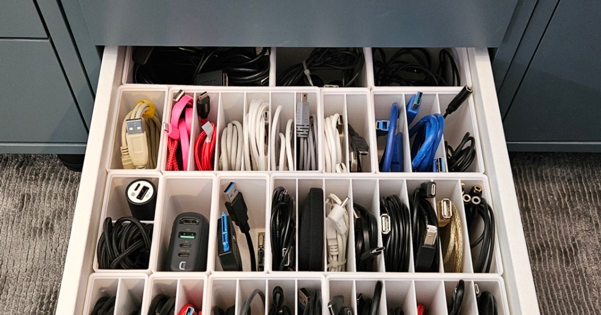 Ikea Alex Gridfinity cable bins by LutraVulgaris | Download free STL ...