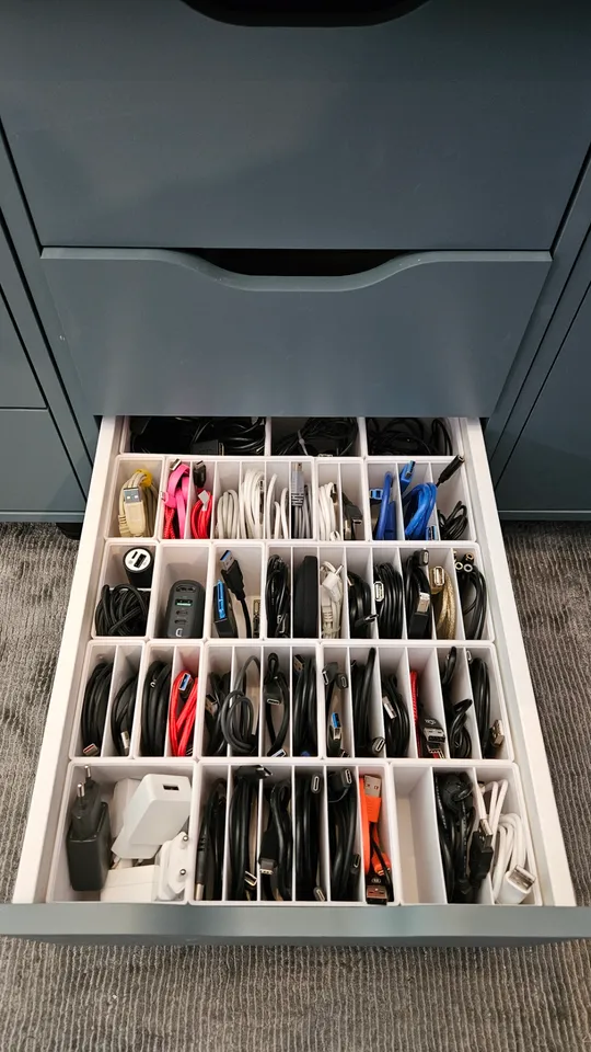 Ikea Alex Gridfinity cable bins by LutraVulgaris | Download free STL ...
