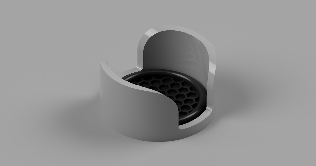 Coaster with holder by Terrance | Download free STL model | Printables.com