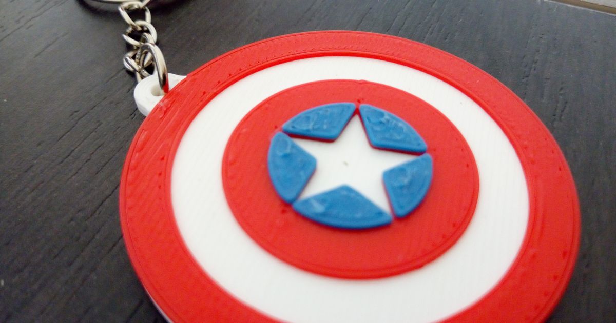 Captain America Shield Keychain by Baboucarr | Download free STL model ...