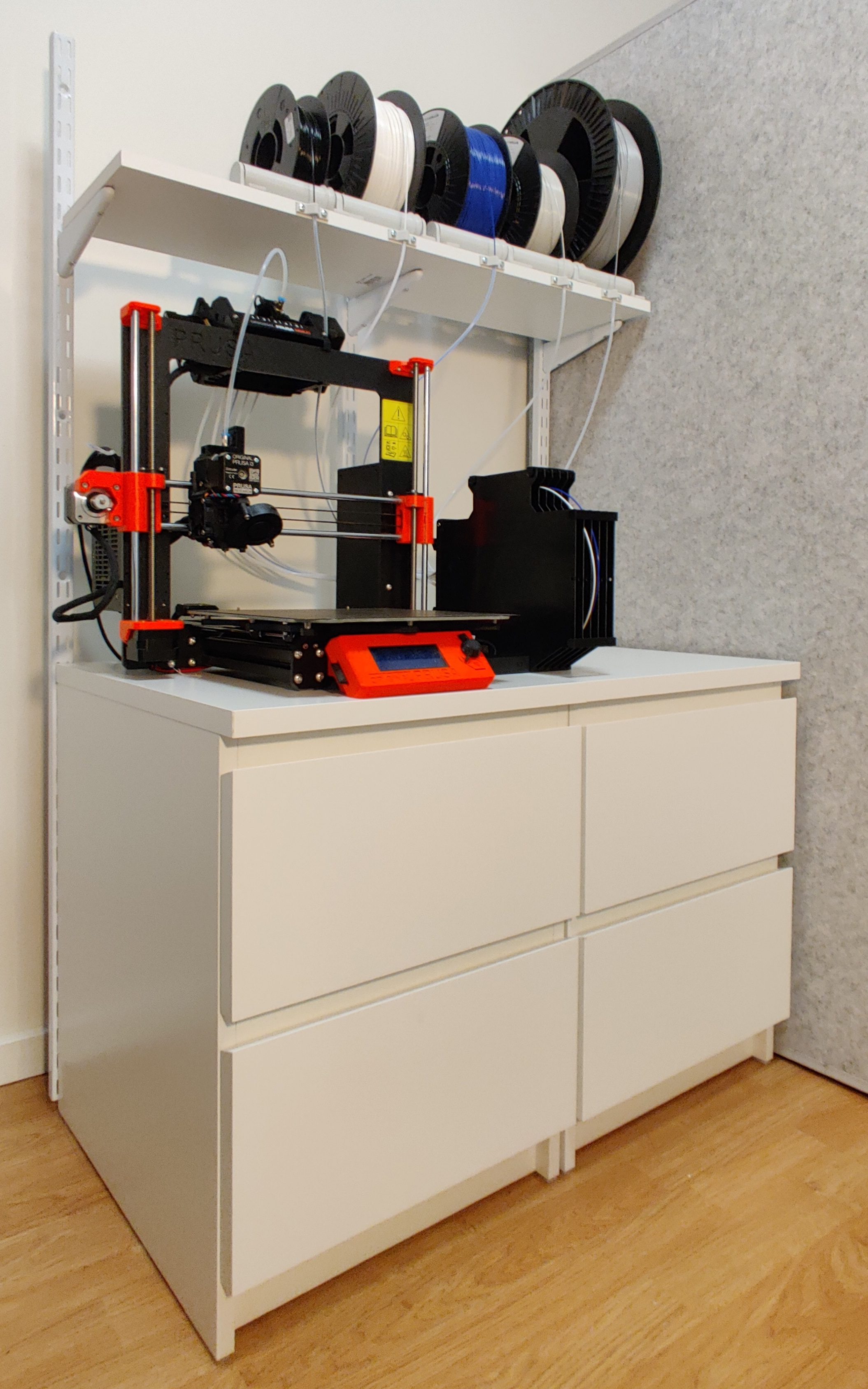 Shelf mounted spool holder for MMU3 by fdmtrains | Download free STL ...