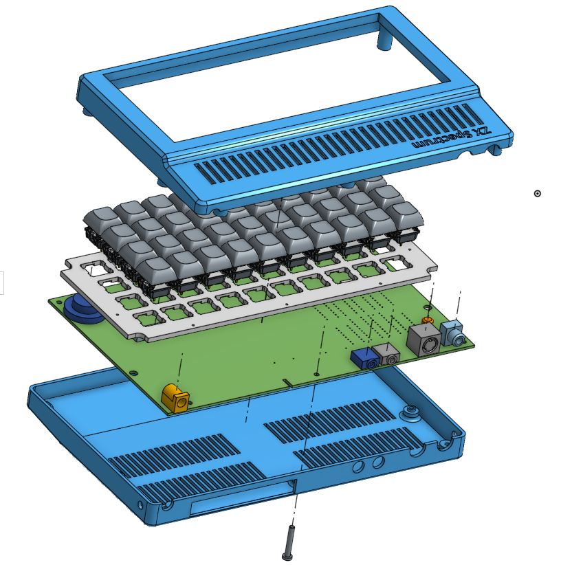 ZX-Spectrum 48k Harlequin : case + mecanical keyboard by impalaengineer ...