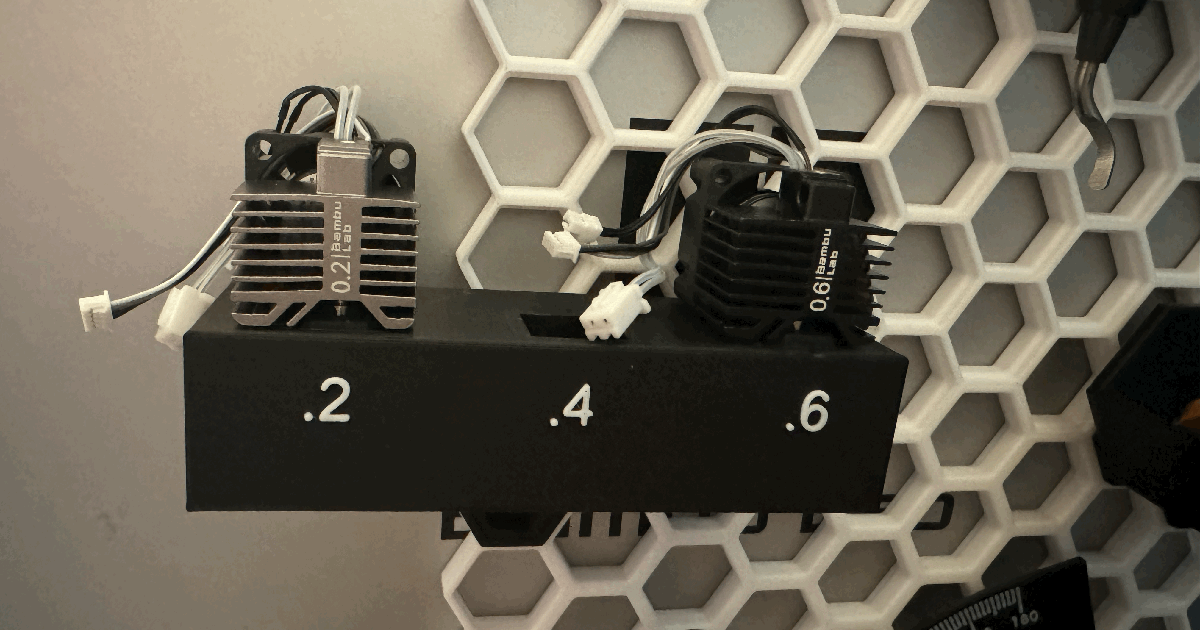 Honeycomb mounted x1c full hotend assembly holder by JD | Download free ...