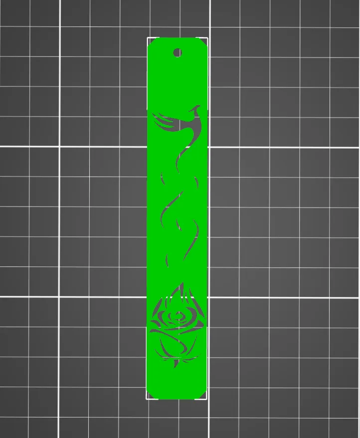 bookmark kanji/phoenix & rose burn by wolfblue | Download free STL model | Printables.com