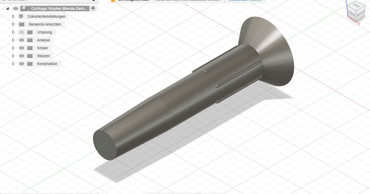 Stopfen Zierleiste Carthago von ThomasZecher | Kostenloses STL-Modell ...