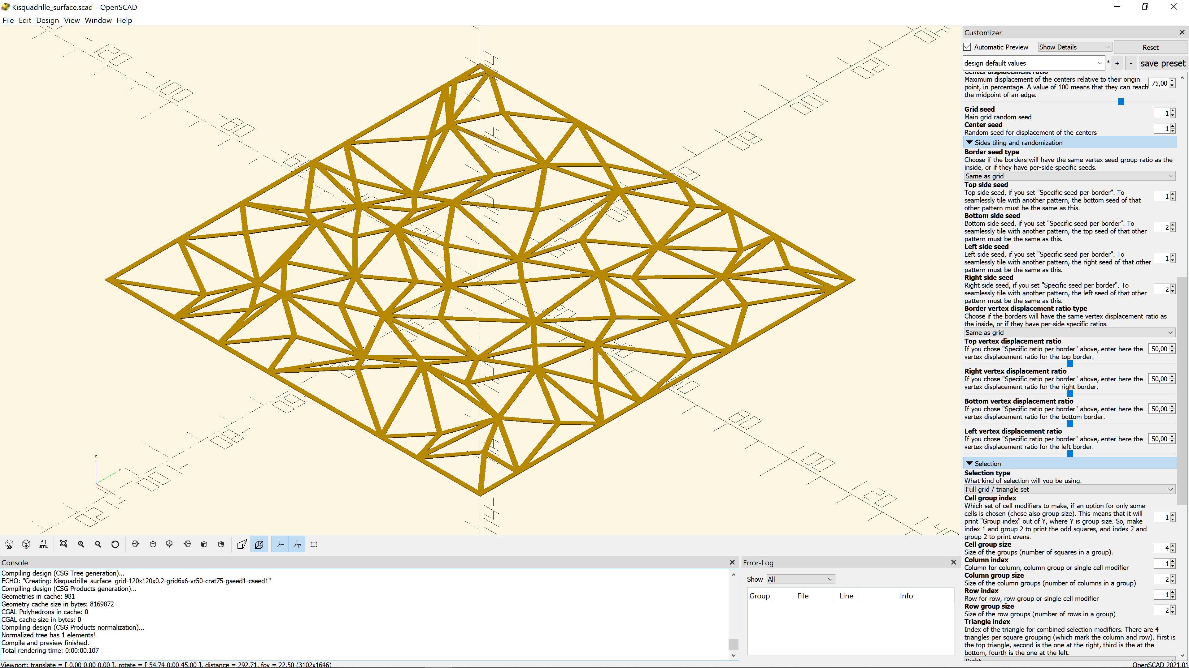 KQ(r) surface - Customizable OpenSCAD by Xavier Faraudo | Download free STL model | Printables.com