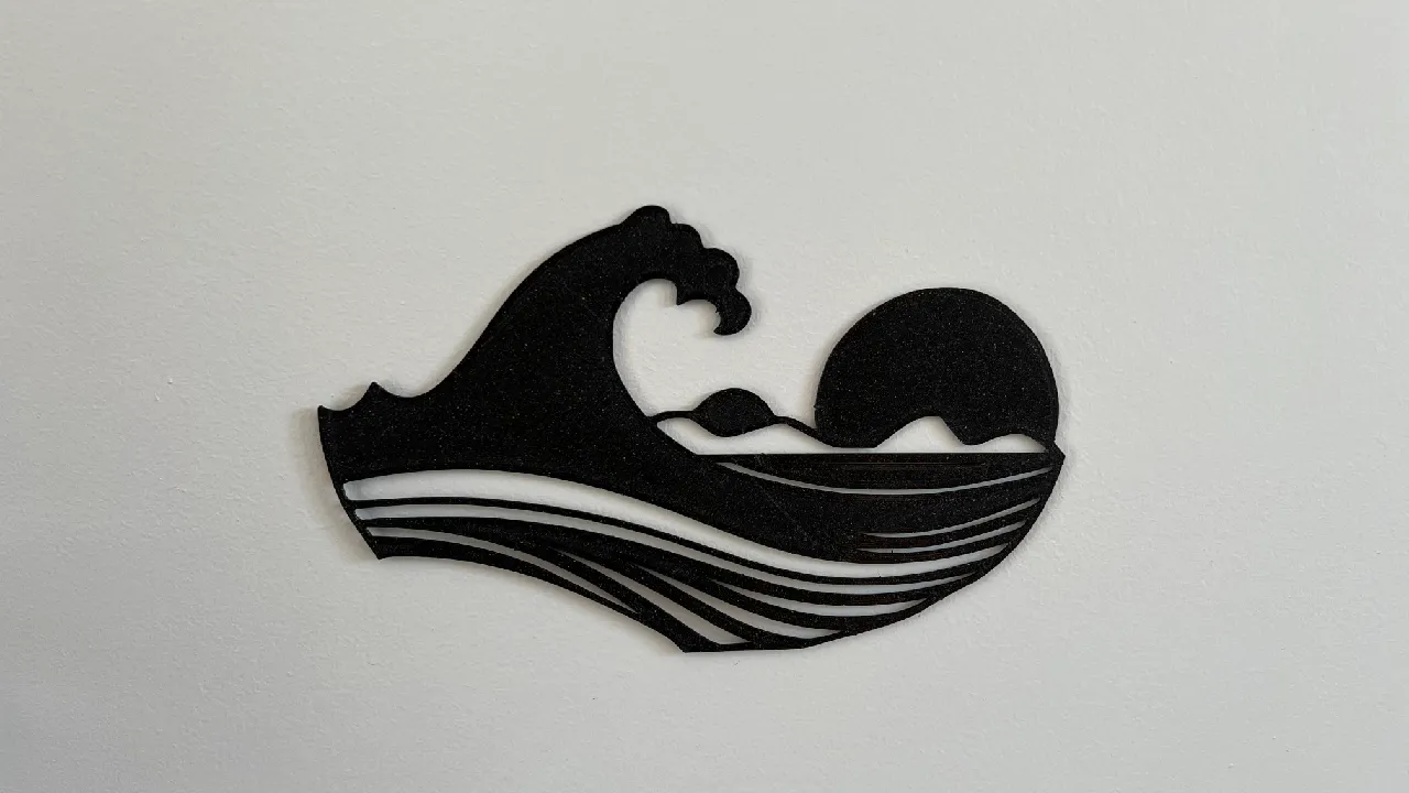 Wave Sunset Wall Art #1 by Ninomalbinho | Download free STL model ...