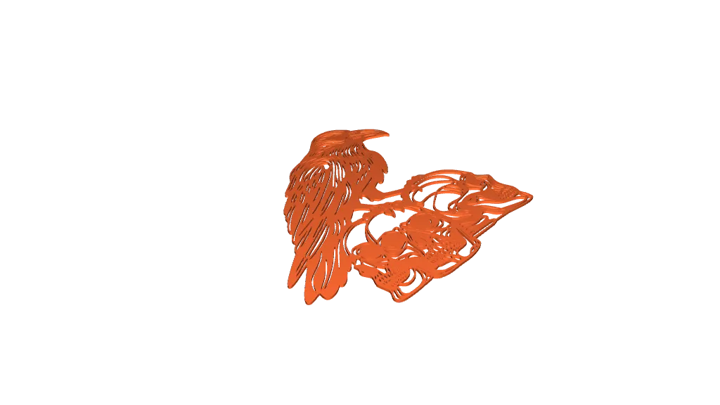 Raven on skulls / Havran na lebkách wall or table decoration by ...