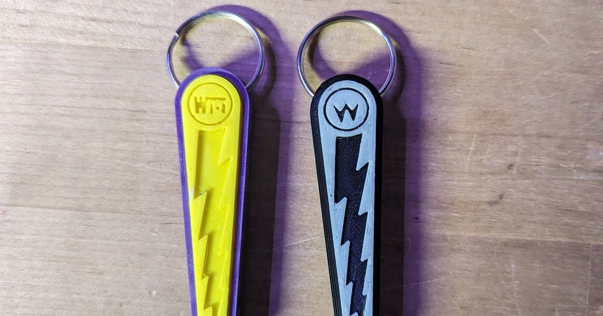 Lightning Flipper Pinball Keychain by Basstone18 | Download free STL ...