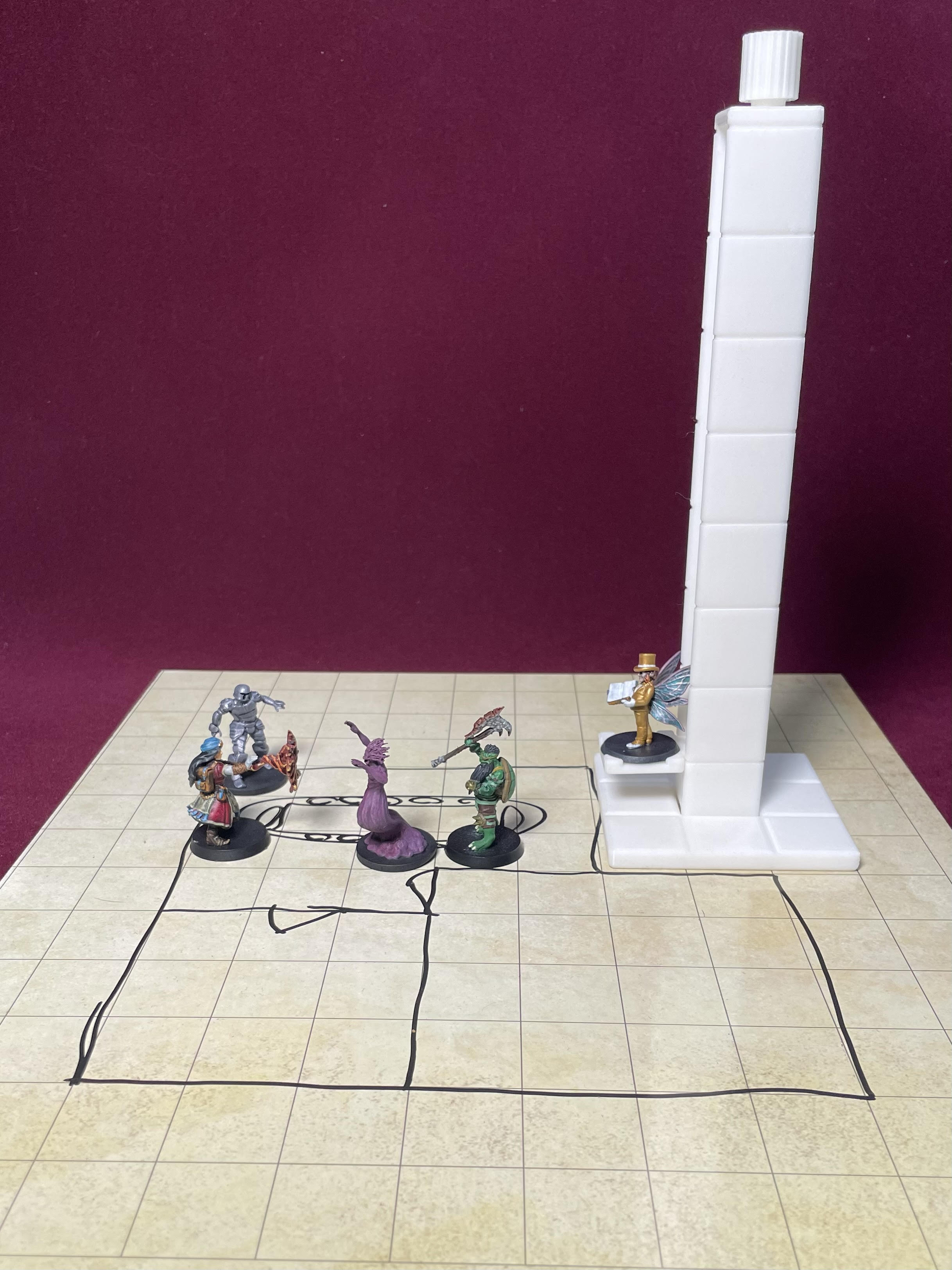 Adjustable Combat Riser/Flight Stand for Tabletop RPG Miniatures - No ...