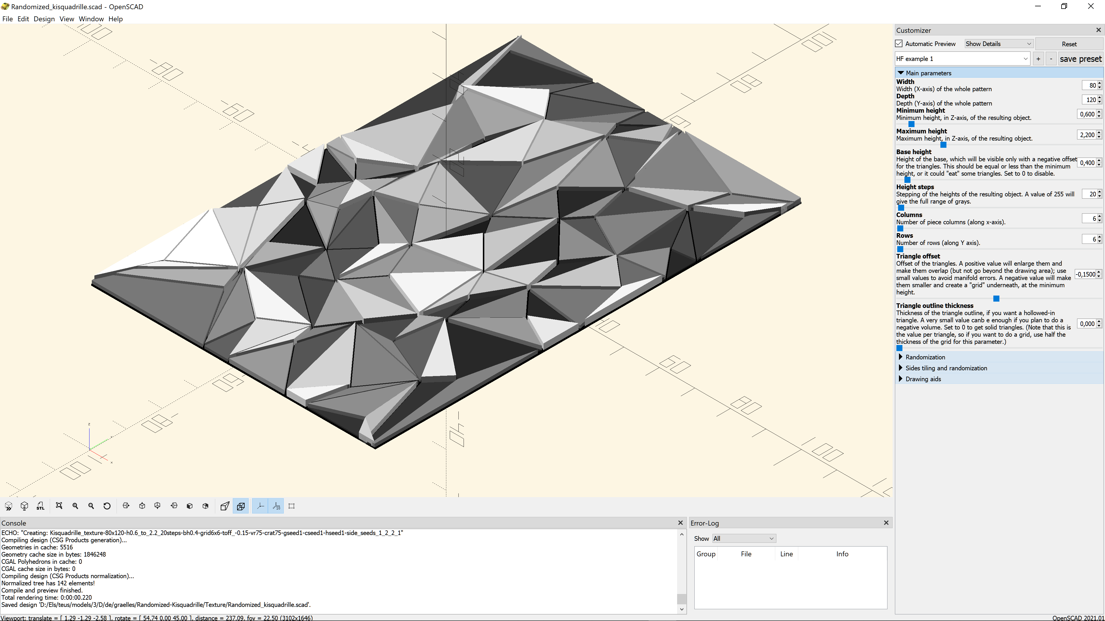 3D KQ(r) texture - Customizable OpenSCAD by Xavier Faraudo | Download free STL model ...