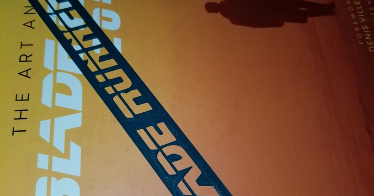 Blade Runner Book Mark by Iguanaman | Download free STL model ...