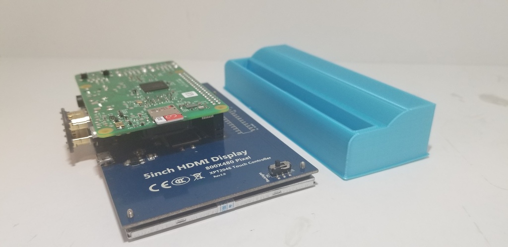 Raspberry Pi & 5in Screen Base Combo by 3dcdesign | Download free STL ...