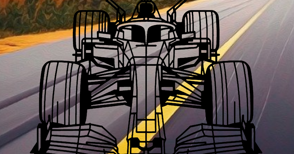 Geometric F1 car wallart by The Maker Chemists | Download free STL ...