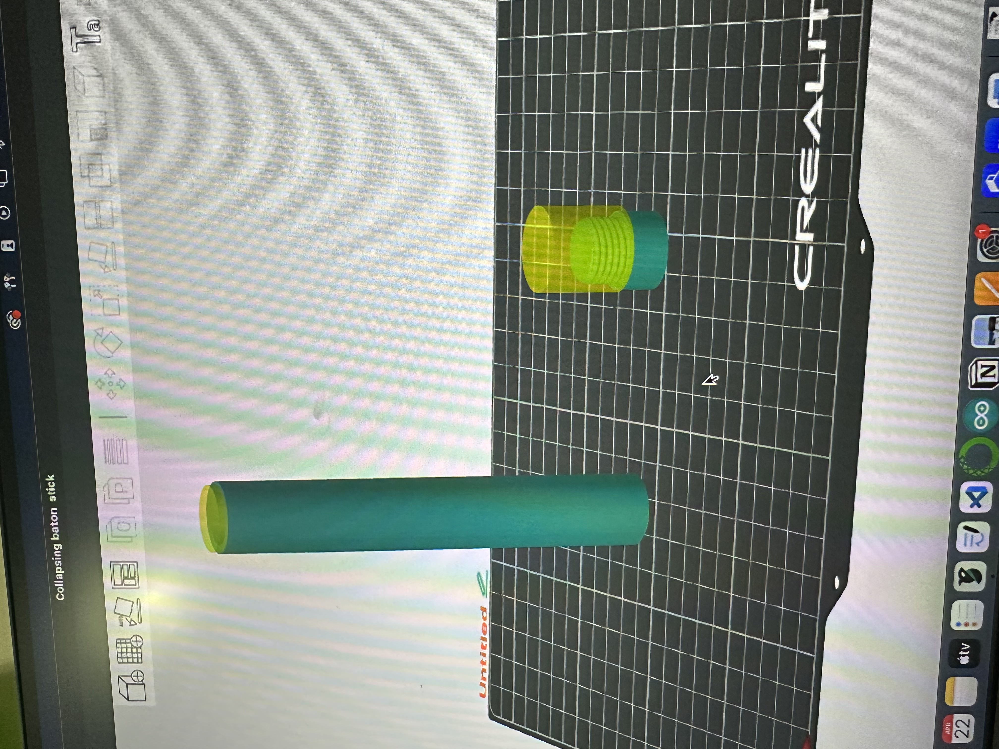 Collapsing baton / stick by Ahmed Alzhrani | Download free STL model ...