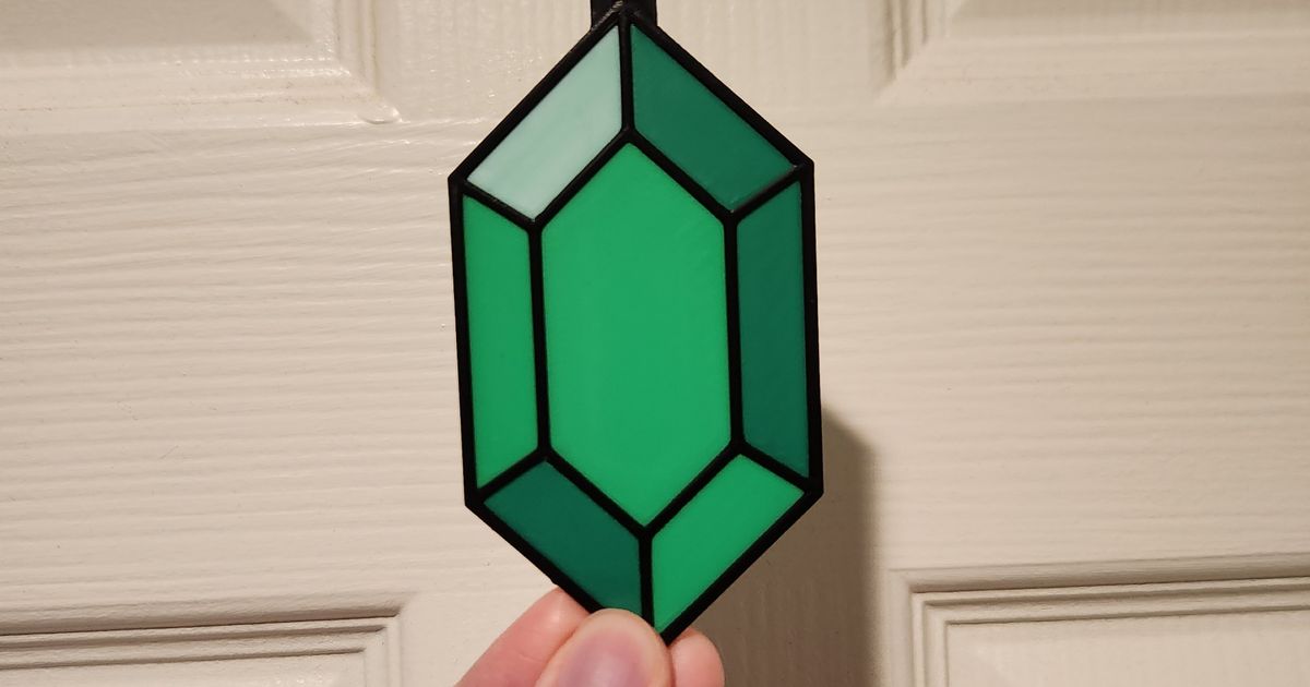 Zelda Rupee - Wall Art von Amethyst3D | Kostenloses STL-Modell ...
