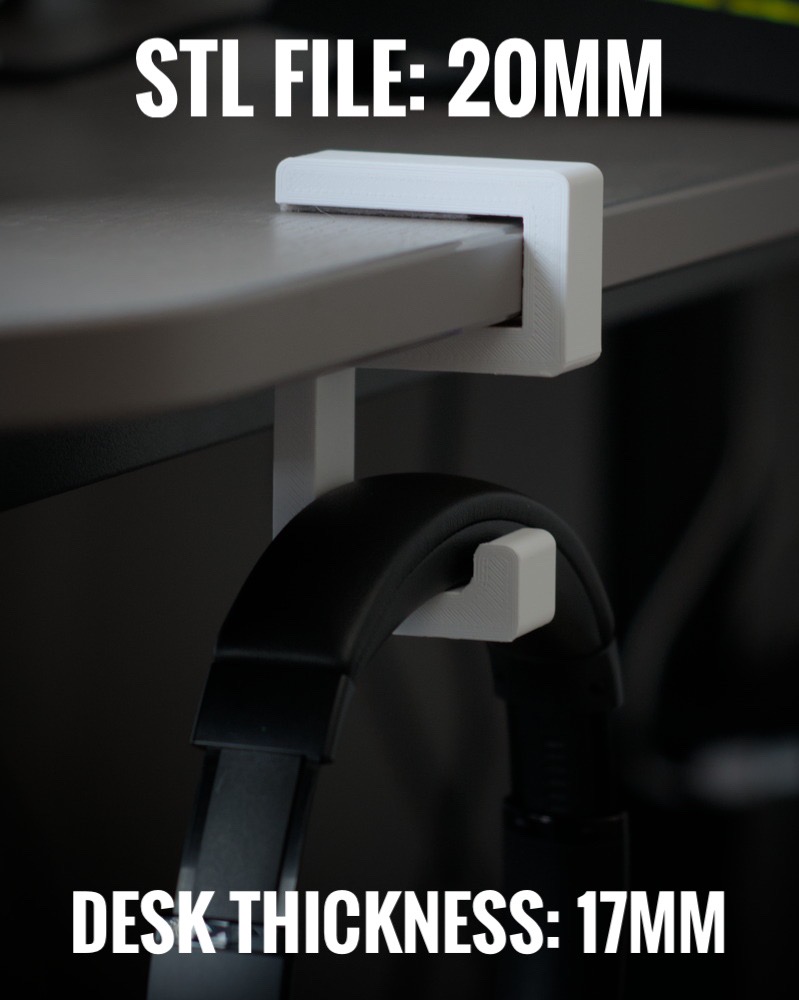 Under-Desk Hook by maker-tgin | Download free STL model | Printables.com
