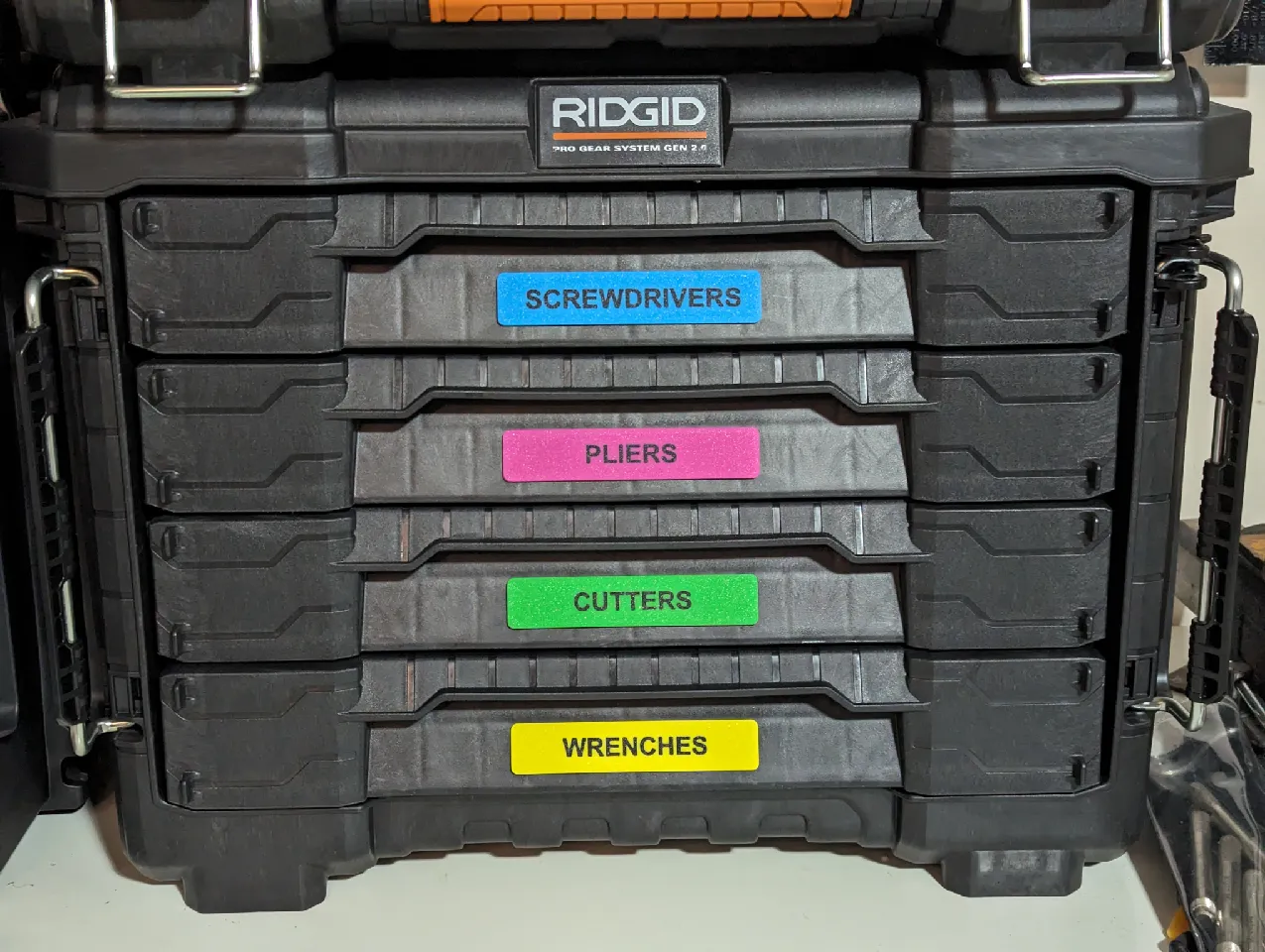 Dividers, Trays and Labels for Ridgid Pro Gear 2.0 Drawers by ...