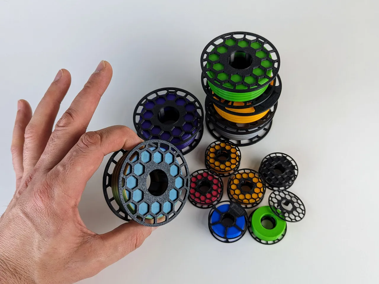 Mini Filament Spools for Swatches and Collecting by Grandpa 3DPrints ...
