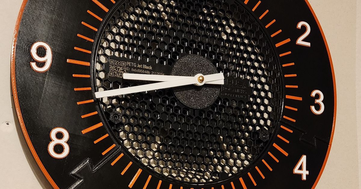 Wall Clock Using Prusa Filament Holder by Jf8907 | Download free STL ...