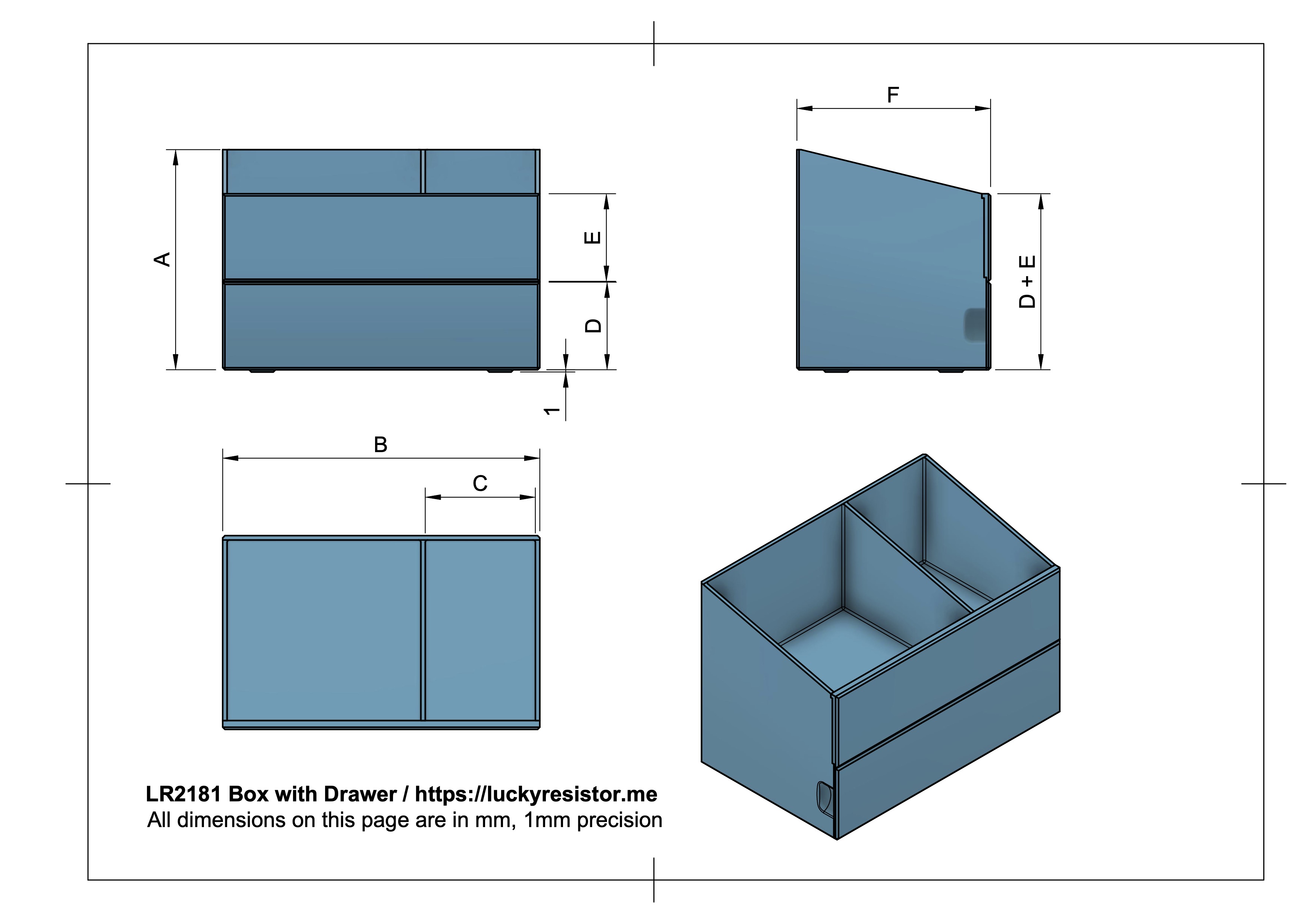 Organizer Box with Drawer in 3 Sizes by Metikumi | Download free STL ...