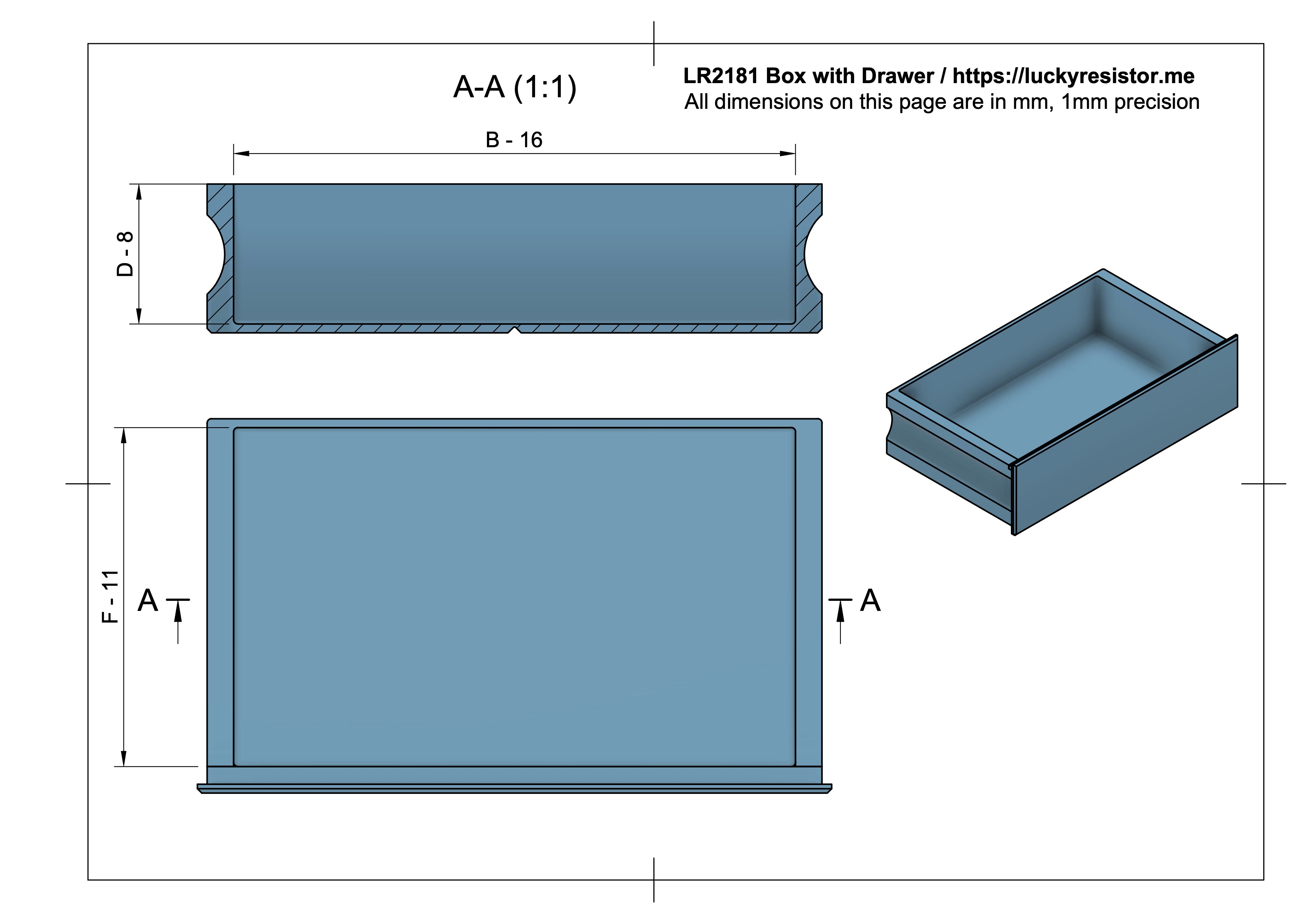 Organizer Box with Drawer in 3 Sizes by Metikumi | Download free STL ...
