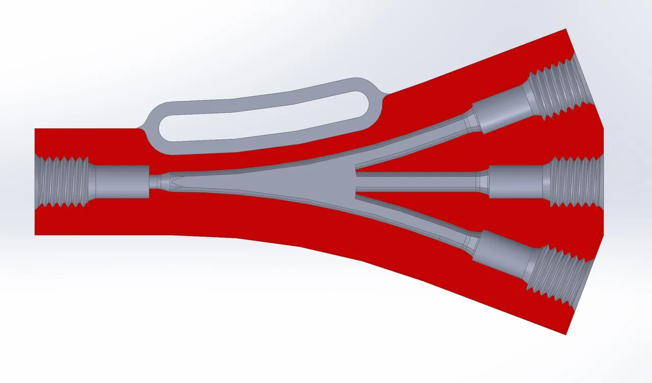 Filament Y-Splitter for Bambu Lab Printers with AMS (3 way) by Karol | Download free STL model ...