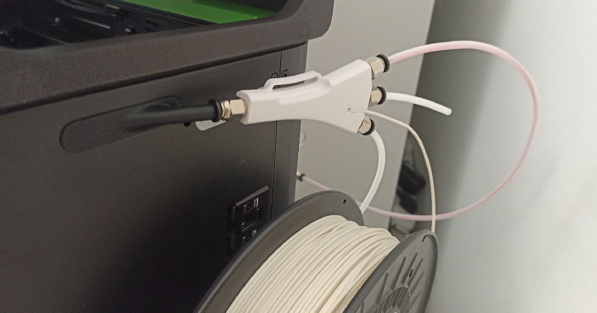 Filament Y-Splitter for Bambu Lab Printers with AMS (3 way) by Karol ...