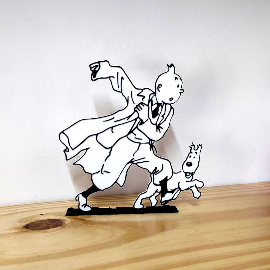 Tintin Decoración tipo comic by Rofe DG | Download free STL model ...