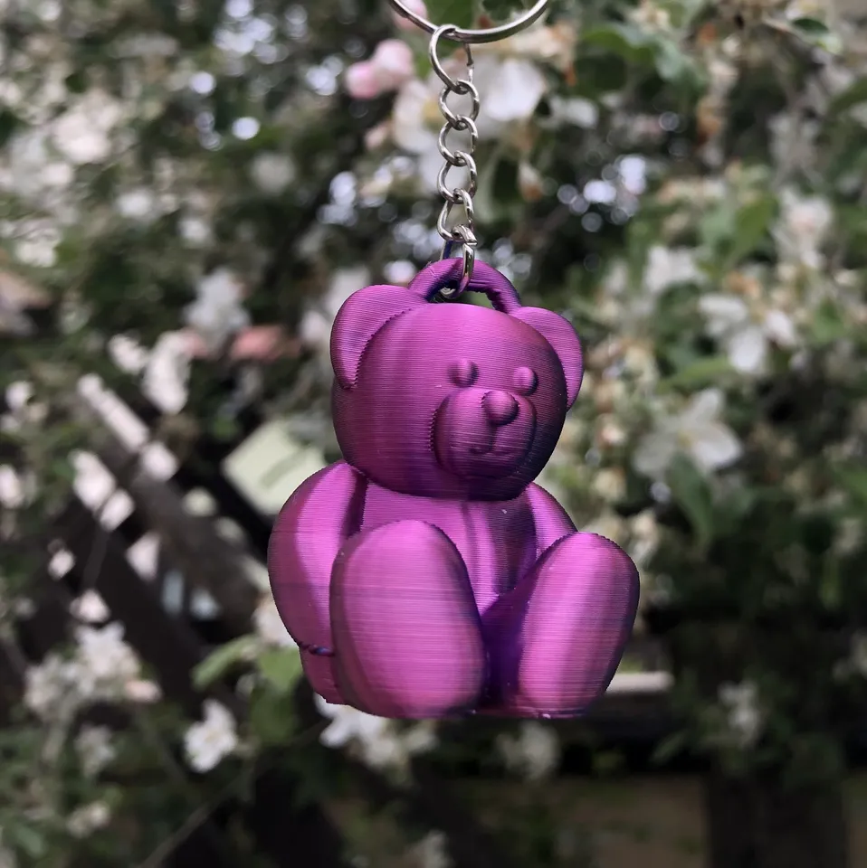 Teddy bear keychain, small bear, beautiful gift by Leokaldzik ...