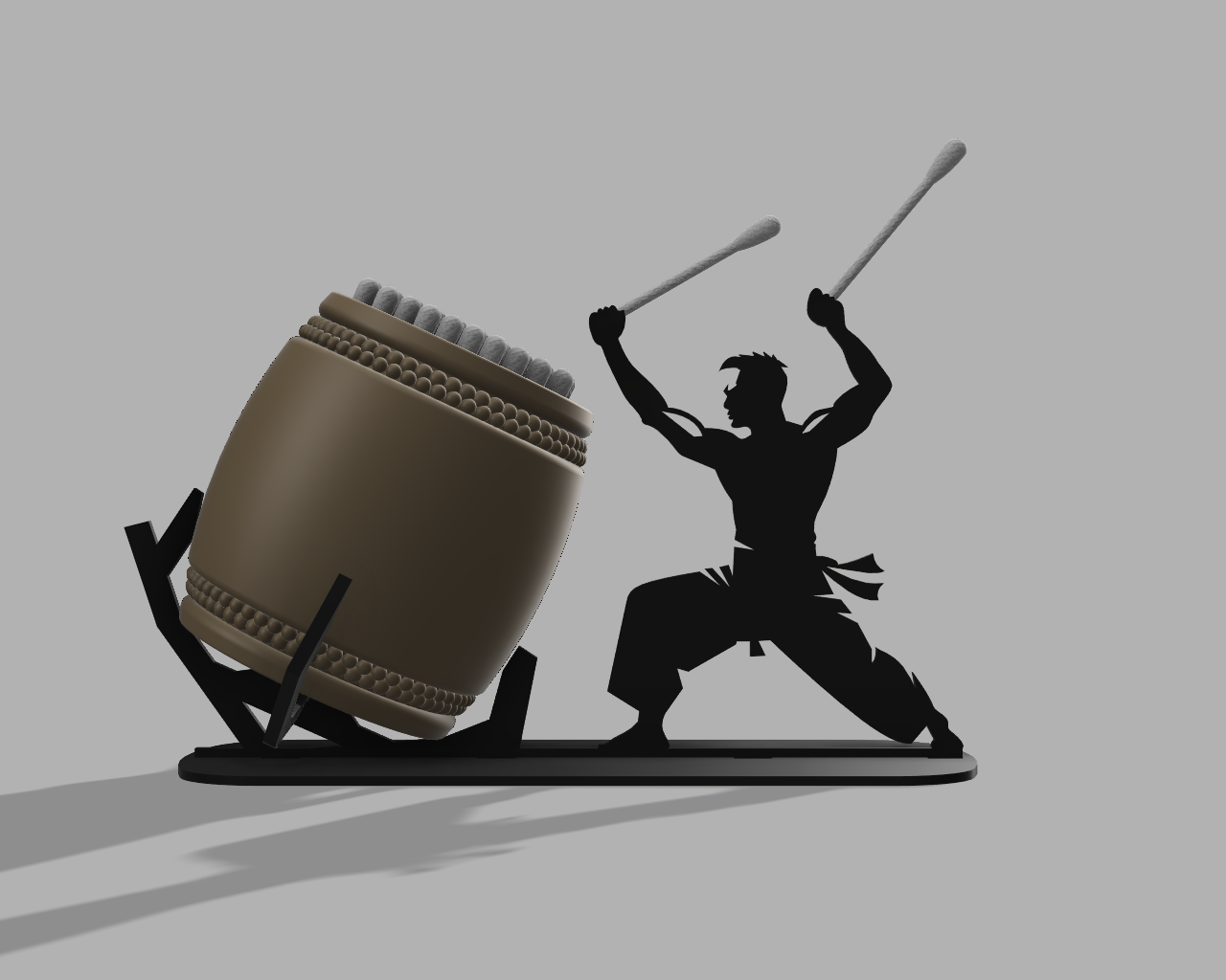 Taiko Drummer Q Tip Holder By Benji Download Free Stl Model 