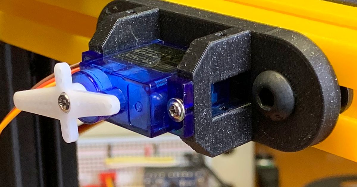 Micro servo horizontal mount 2nd generation for 8020 series 10 by ...