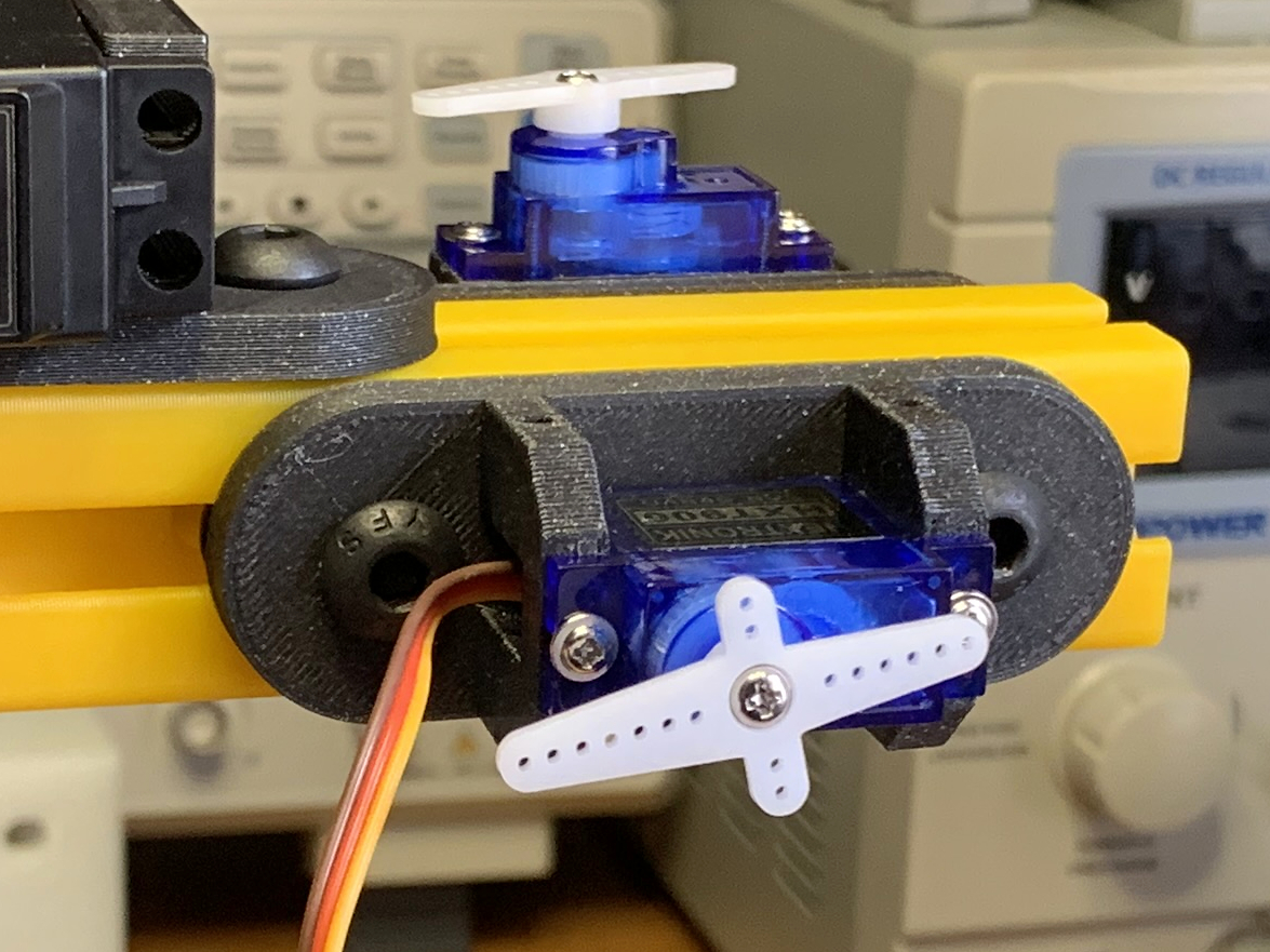 Micro servo horizontal mount 2nd generation for 8020 series 10 by ...