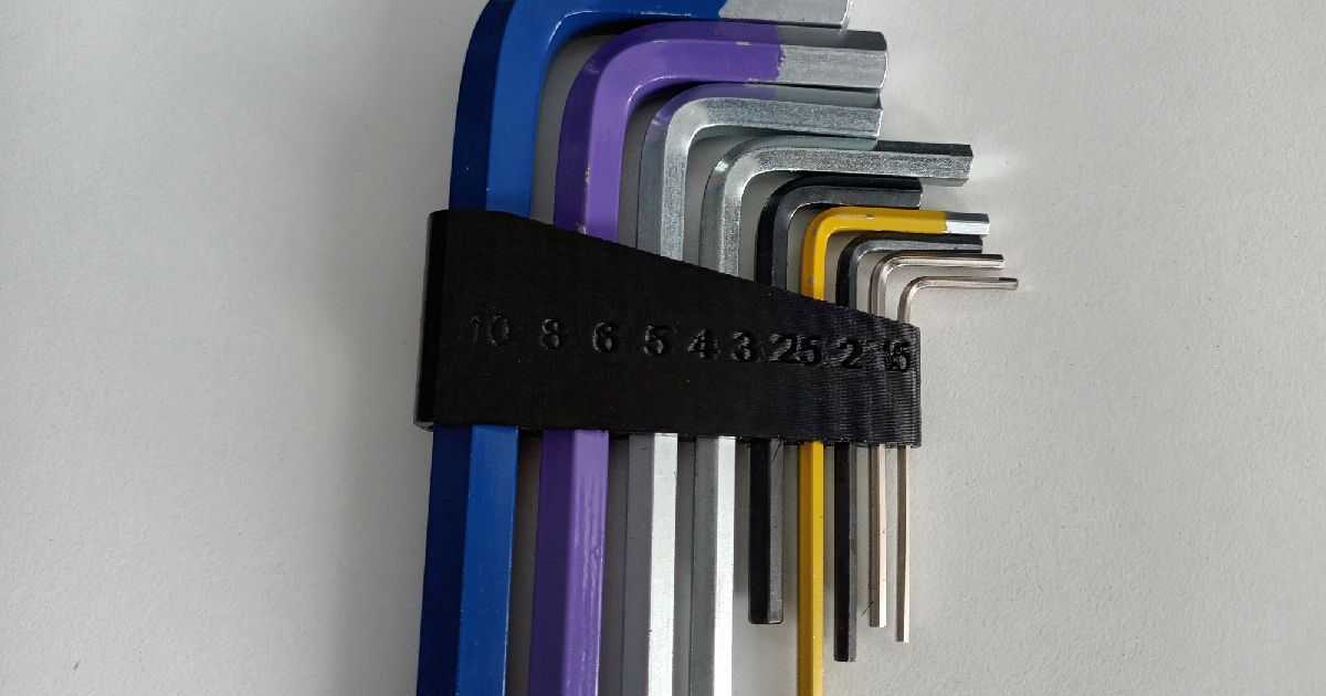 Hex / Allen Key Holder Metric by Kolumbb | Download free STL model | Printables.com
