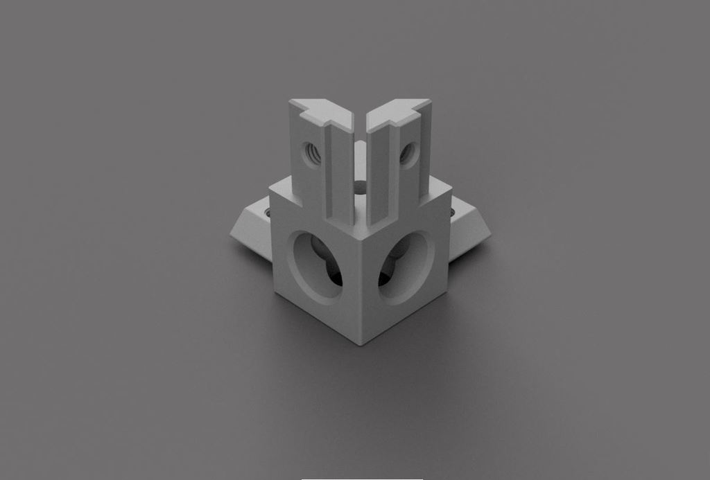 Connection 3Way CUBE Corner Bracket _Profile 2020 M4 Thread by ...