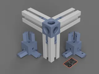 Connection 3Way CUBE Corner Bracket _Profile 2020 M4 Thread by ...