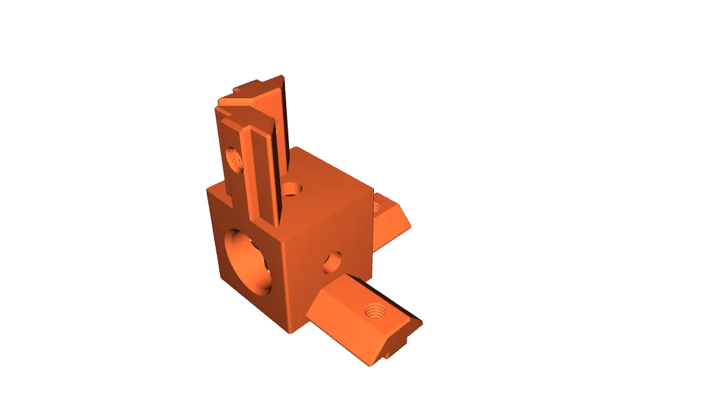 Connection 3Way CUBE Corner Bracket _Profile 2020 M4 Thread by ...