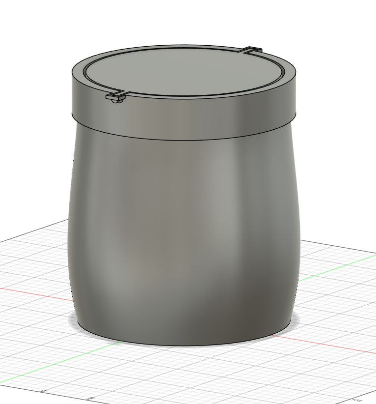 Trashcan with self-balancing auto closing lid by dcae808 | Download ...