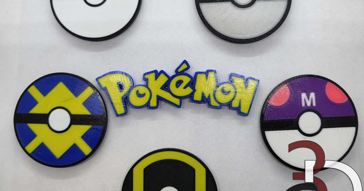 Pokemon themed magnets/coasters by 3D Gene Designs | Download free STL ...