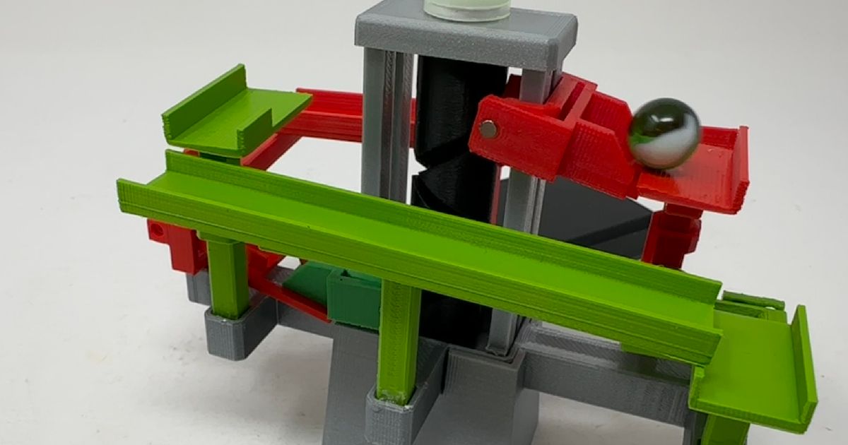 Marblevator, Self Reversing Screw Lift. by gzumwalt | Download free STL ...