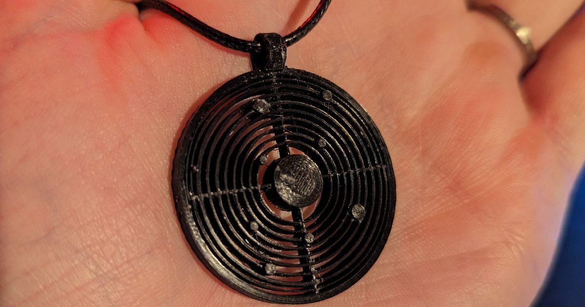 Solar System Pendant by phantompower48v | Download free STL model ...